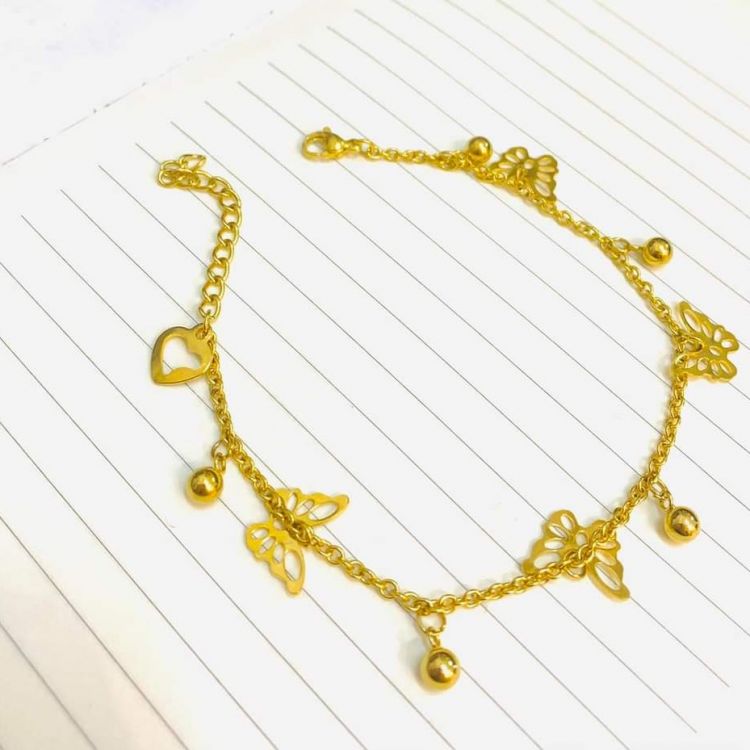 လက်ဝတ်ရတနာနှင့် နာရီများ - stainless steel foot chain ဒီဇိုင်းအသစ်လေးတ ...