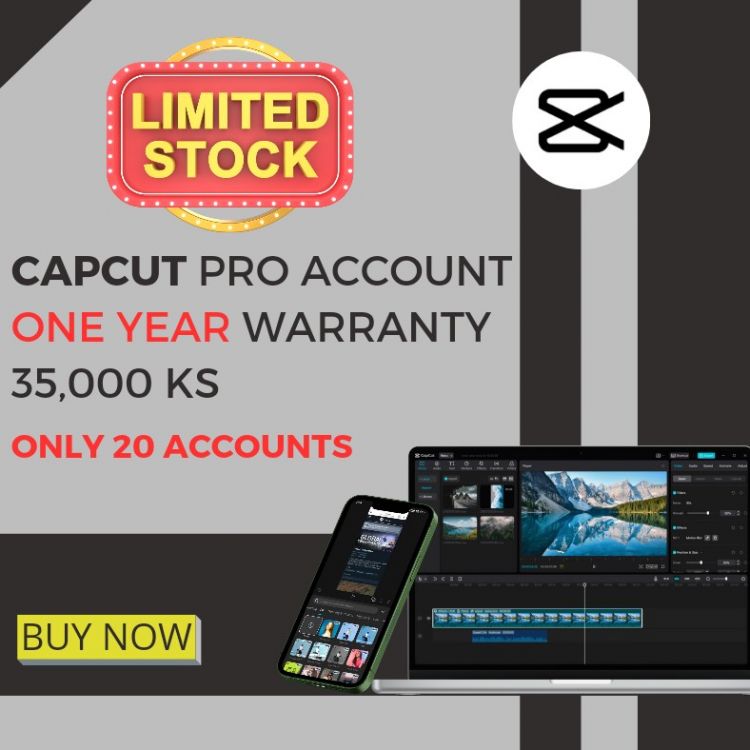 အခြား - capcut pro account with 1 year warranty Price in Myanmar ...